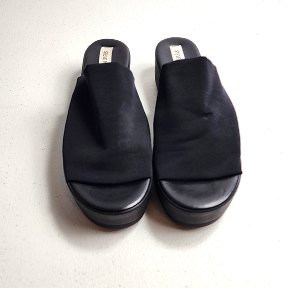 Steve Madden | Shoes | Steve Madden Womens Slink Black Slide Sandals ...